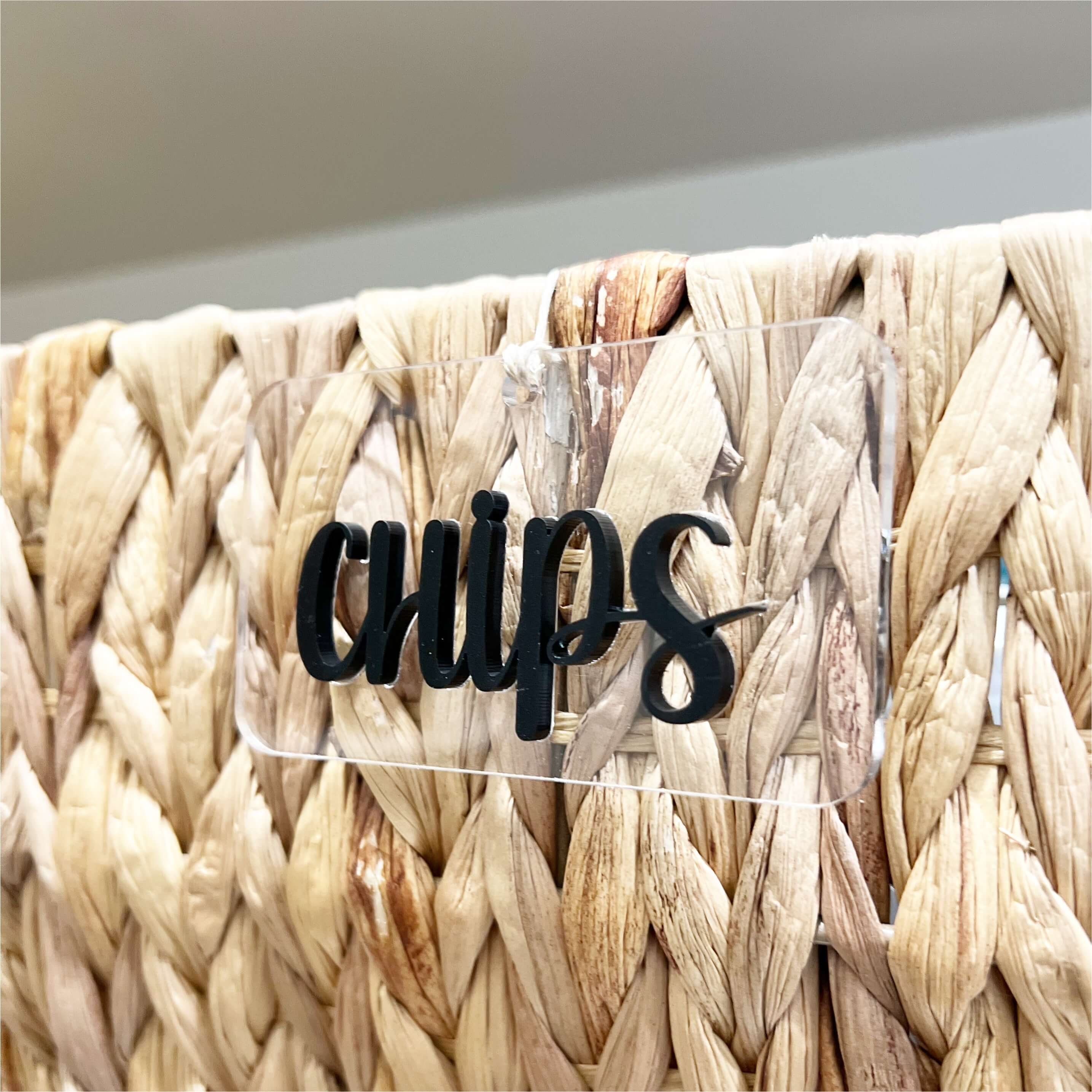 Basket Tags Organizational Tags Labels Labels for Baskets Acrylic Tags ...