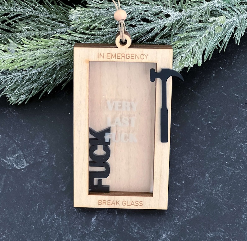 Very Last Fuck Ornament Coworker Gift Gag Gift Ornament Funny Christmas ...