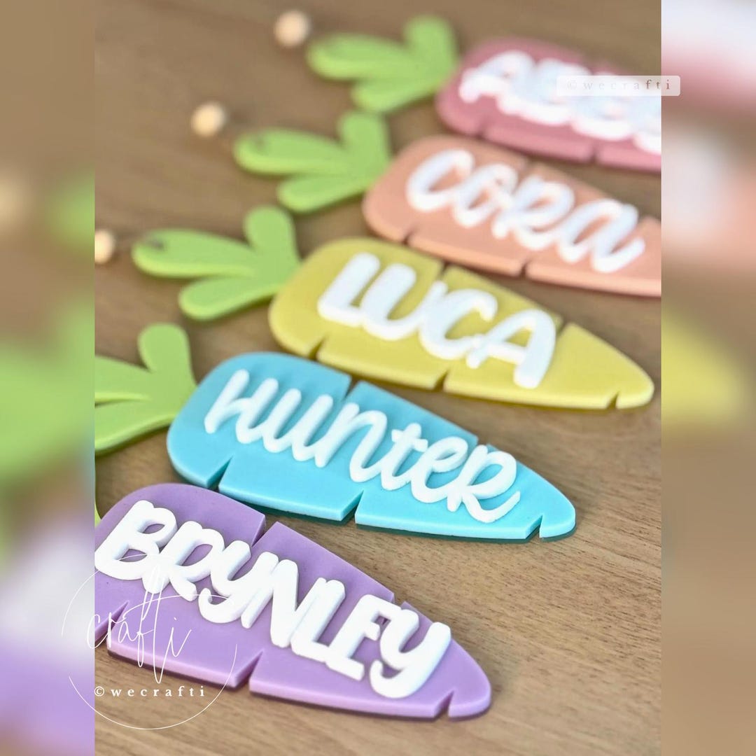 Easter Basket Carrot Tag | Personalized Carrot Easter Basket Tag ...