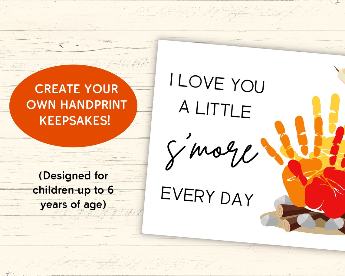 Campfire Handprint Art Template Summer / Fall Handprint - Etsy