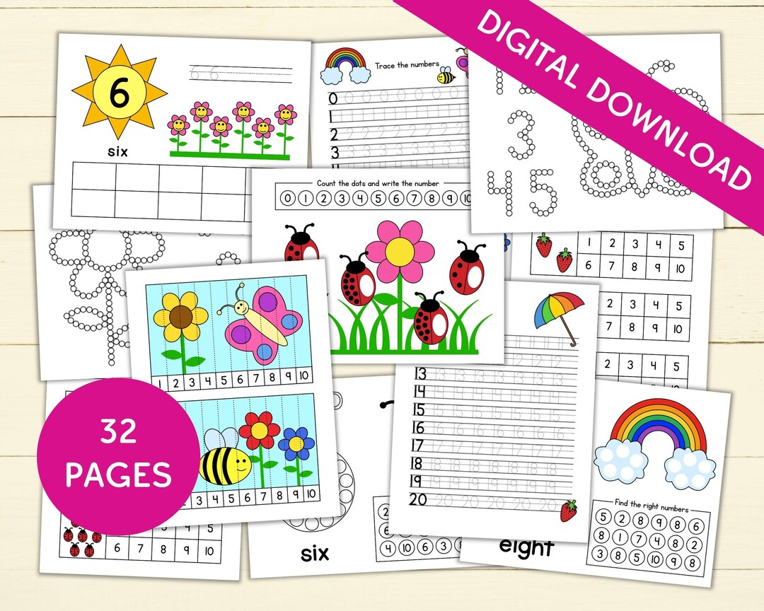 Spring Counting Activity Bundle for Toddlers & Preschoolers - Etsy