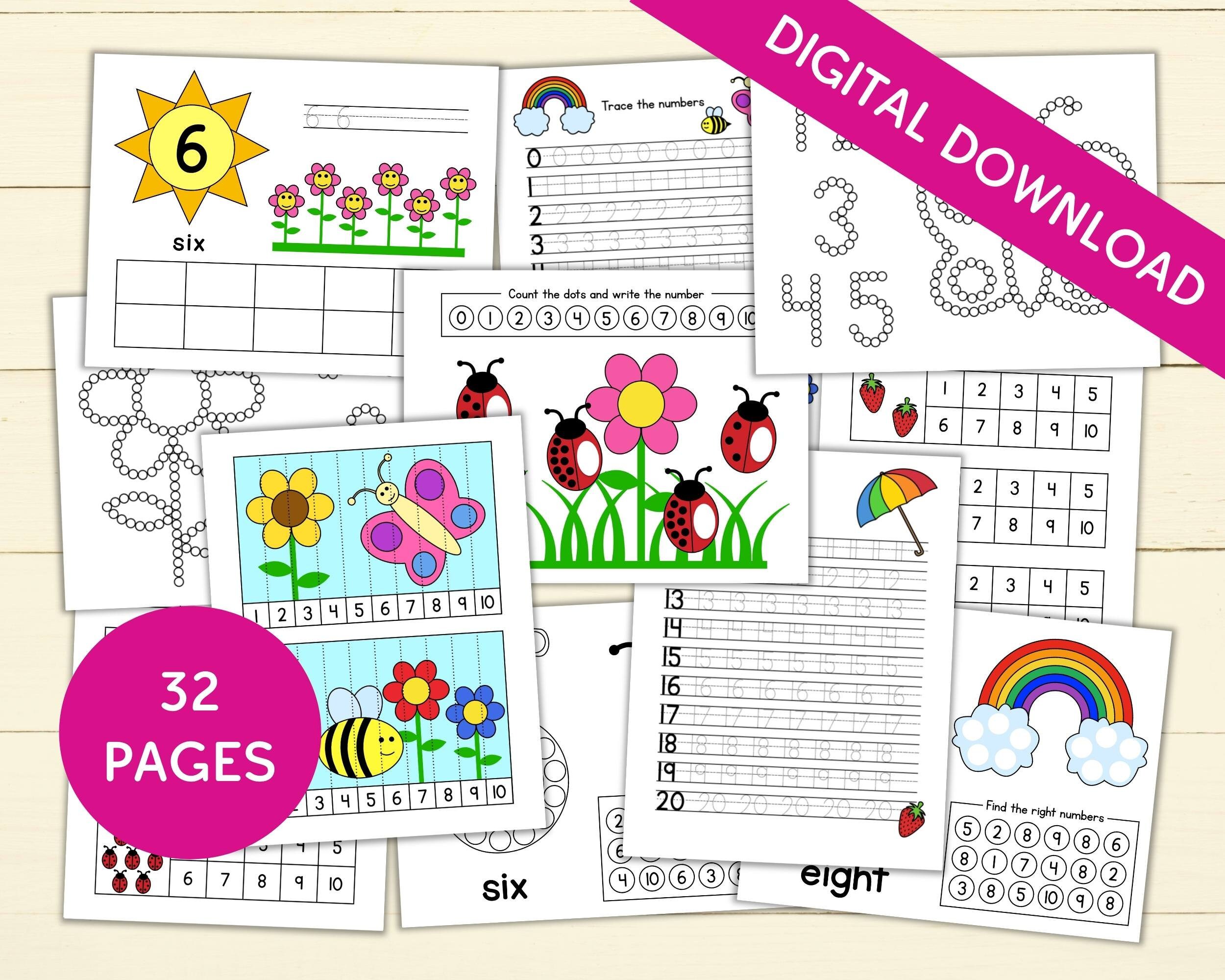 Spring Counting Activity Bundle for Toddlers & Preschoolers - Etsy