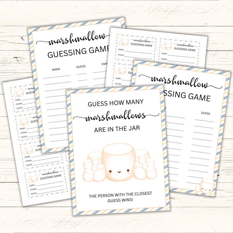 Marshmallow Guessing Game - Marshmallow Guessing Jar Game - Guess How ...