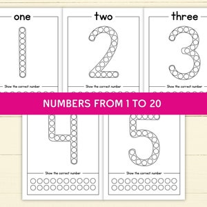 Dot-to-dot Numbers 1-20 Printable Learning Activity for Kids - Etsy