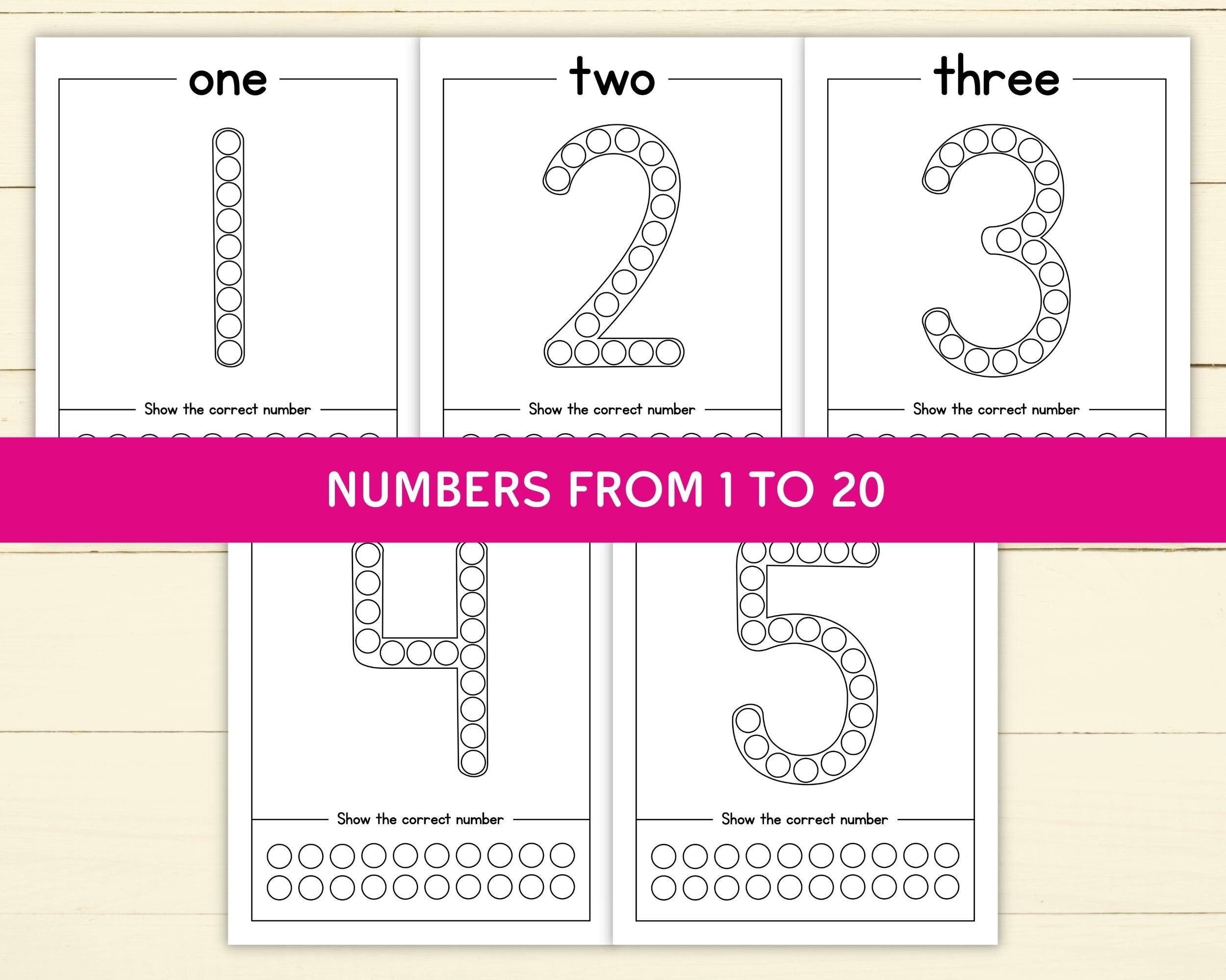 Dot-to-dot Numbers 1-20 Printable Learning Activity for Kids - Etsy