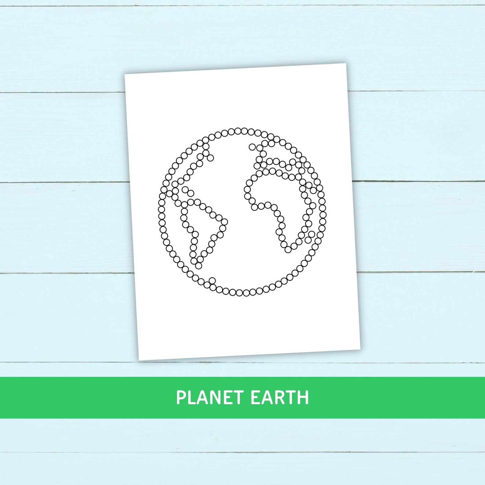 Earth Day Q-tip Tracing Sheets - Printable Preschool Worksheets for ...