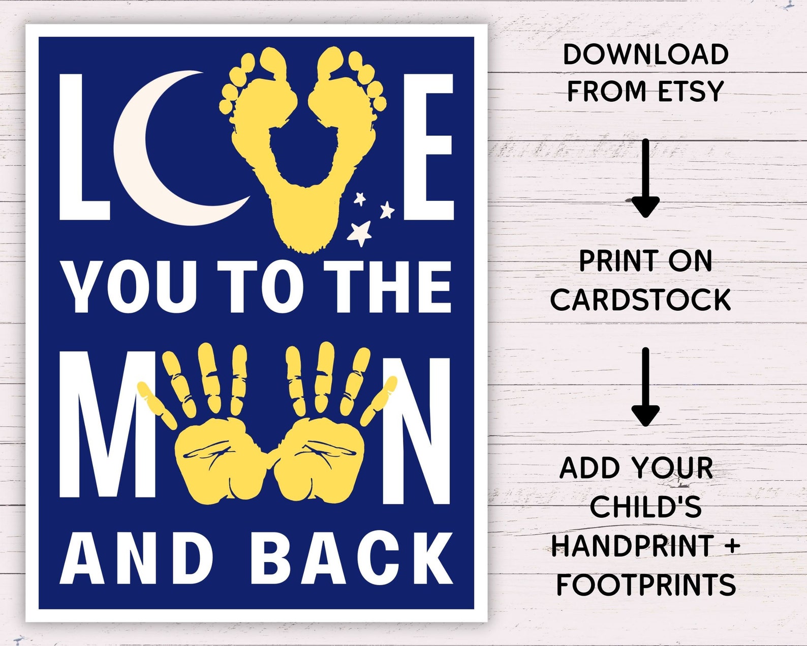 Printable Baby Handprint Footprint Craft Template Bundle - Etsy Canada