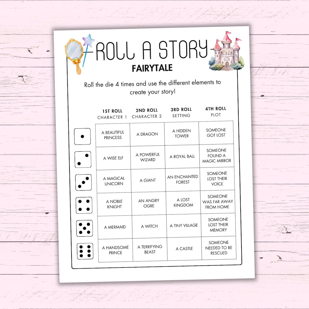 Roll a Fairytale - Creative Writing Prompt Activity - Printable Story ...