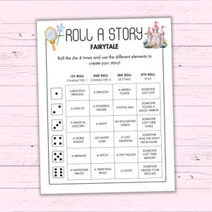 Roll a Fairytale - Creative Writing Prompt Activity - Printable Story ...