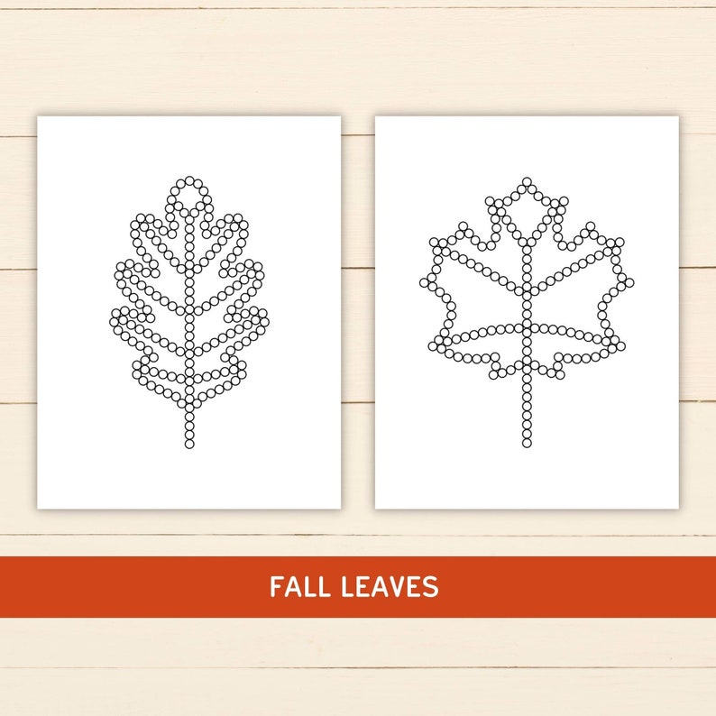 Fall Q-tip Tracing Sheets - Printable Preschool Worksheets for Fine ...