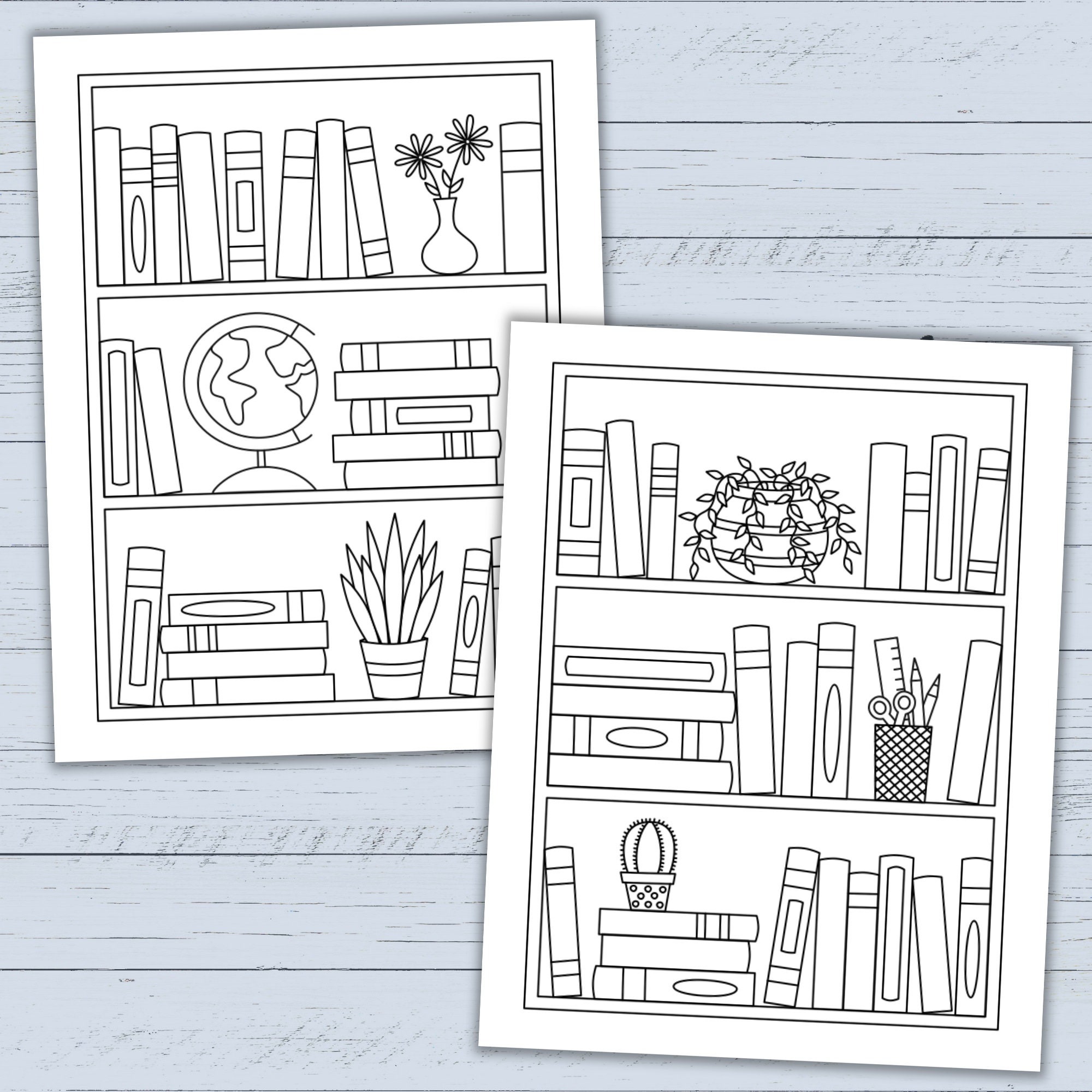 Bookshelf Reading Tracker Printable - 25 Books | 2 Designs - Printable ...