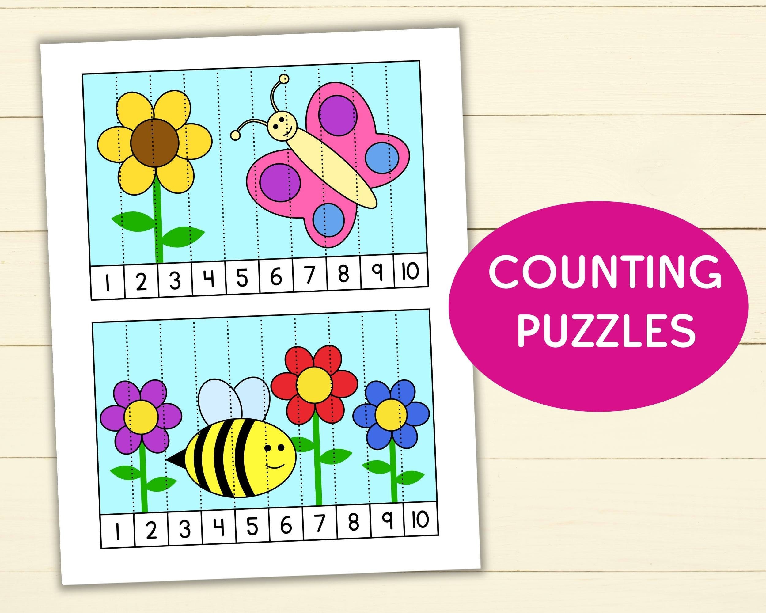 Spring Counting Activity Bundle for Toddlers & Preschoolers - Etsy