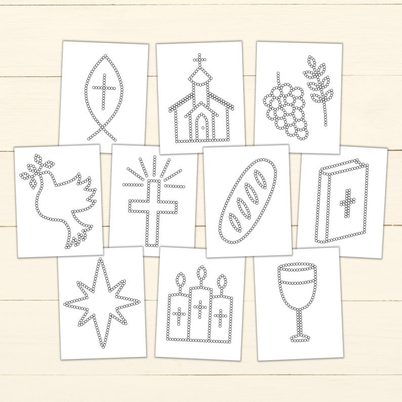Christian Q-tip Tracing Sheets - Printable Preschool Worksheets ...