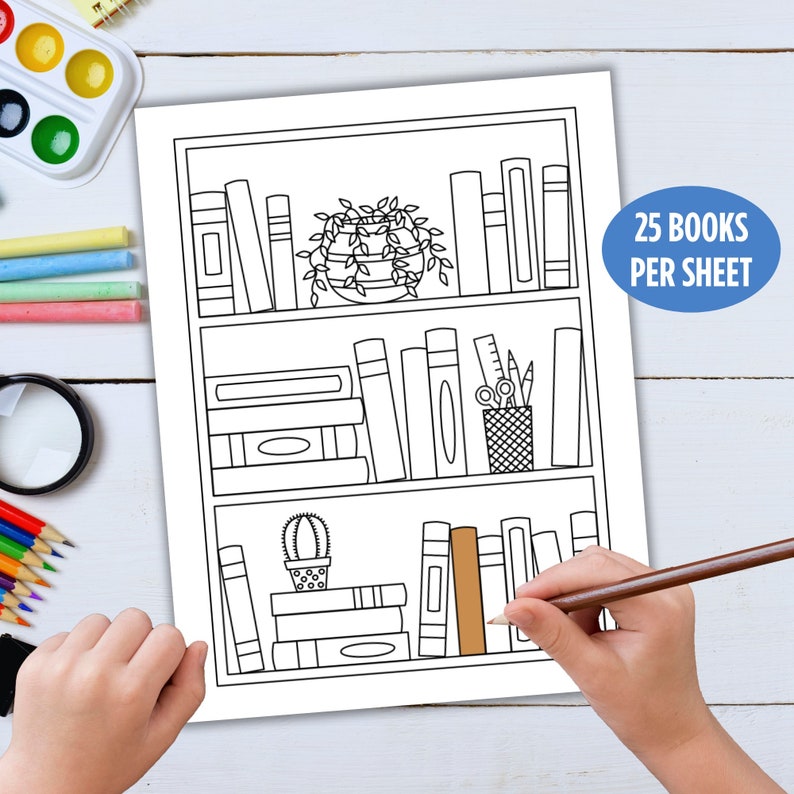 Bookshelf Reading Tracker Printable - 25 Books | 2 Designs - Printable ...