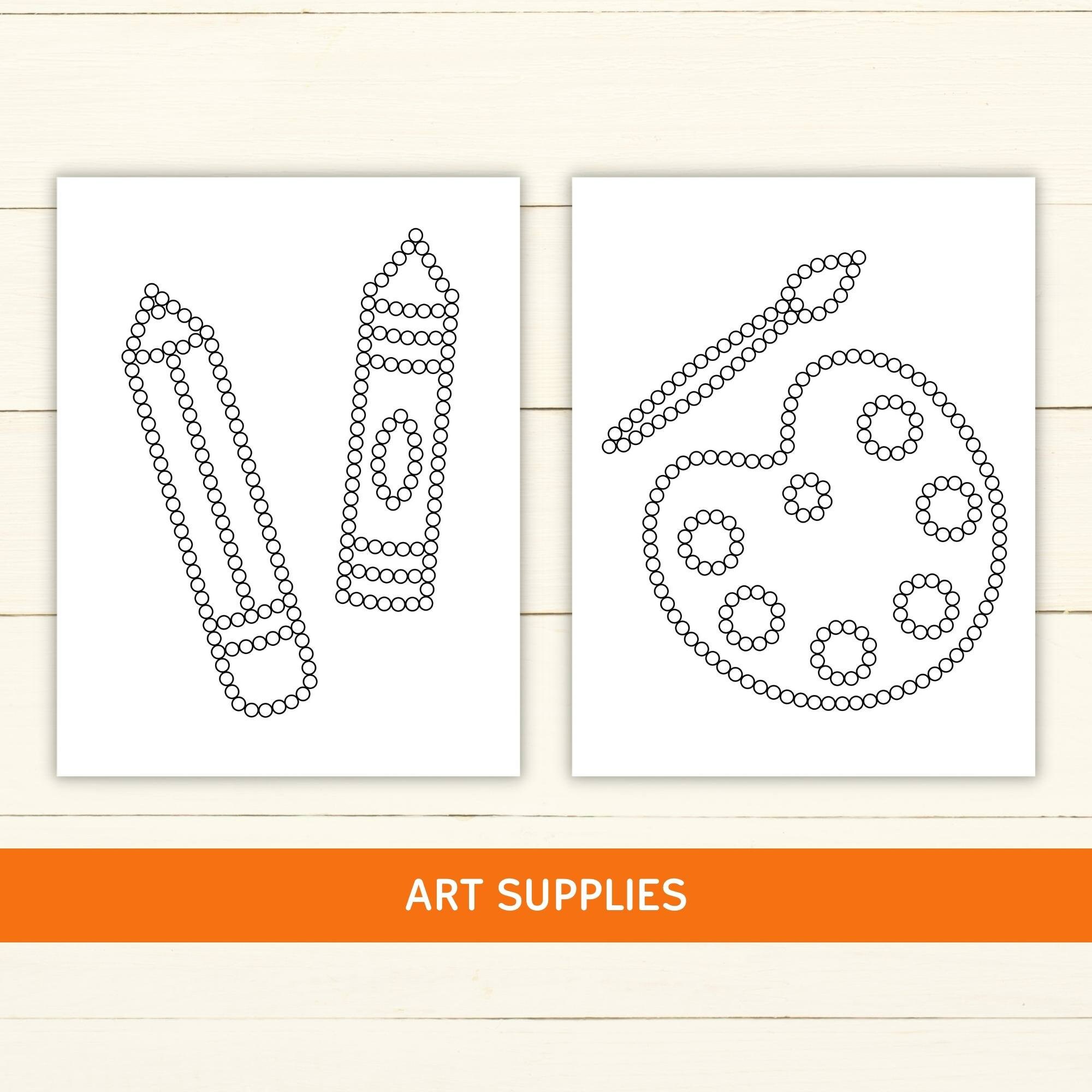 Back-to-school Q-tip Tracing Sheets - Printable Preschool Worksheets ...