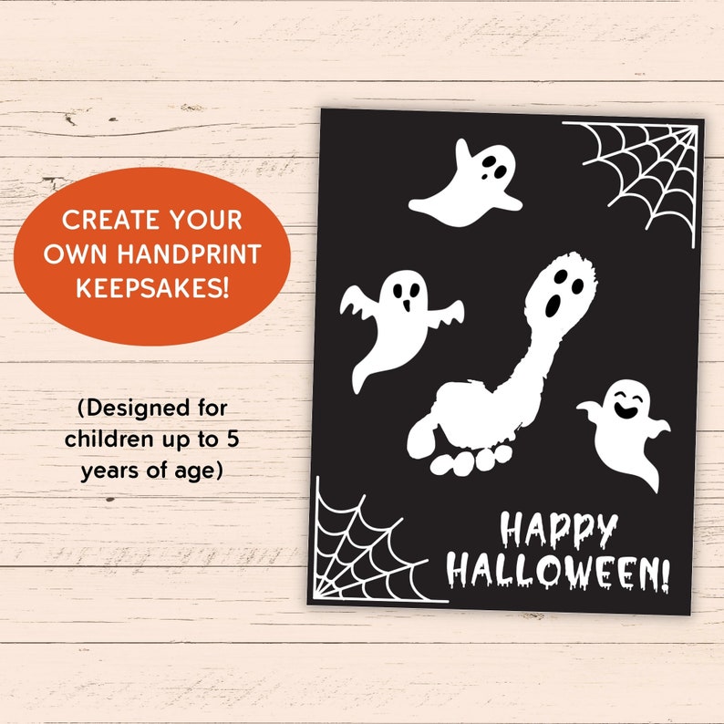 Halloween Handprint & Footprint Craft Bundle - Handprint Art Kit for ...