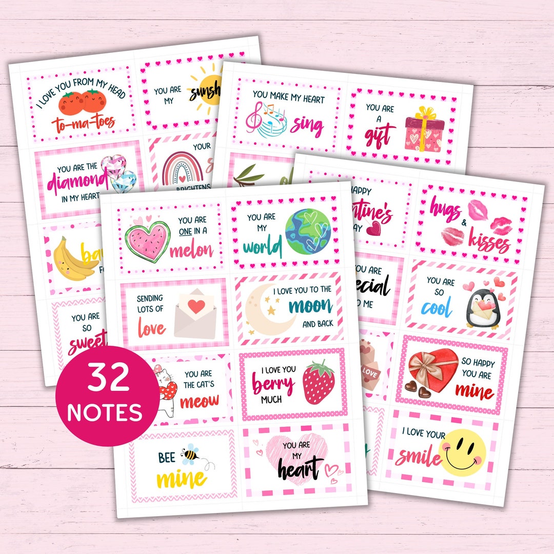 32 Cute Valentine's Day Lunch Box Notes for Kids - Printable Lunchbox ...