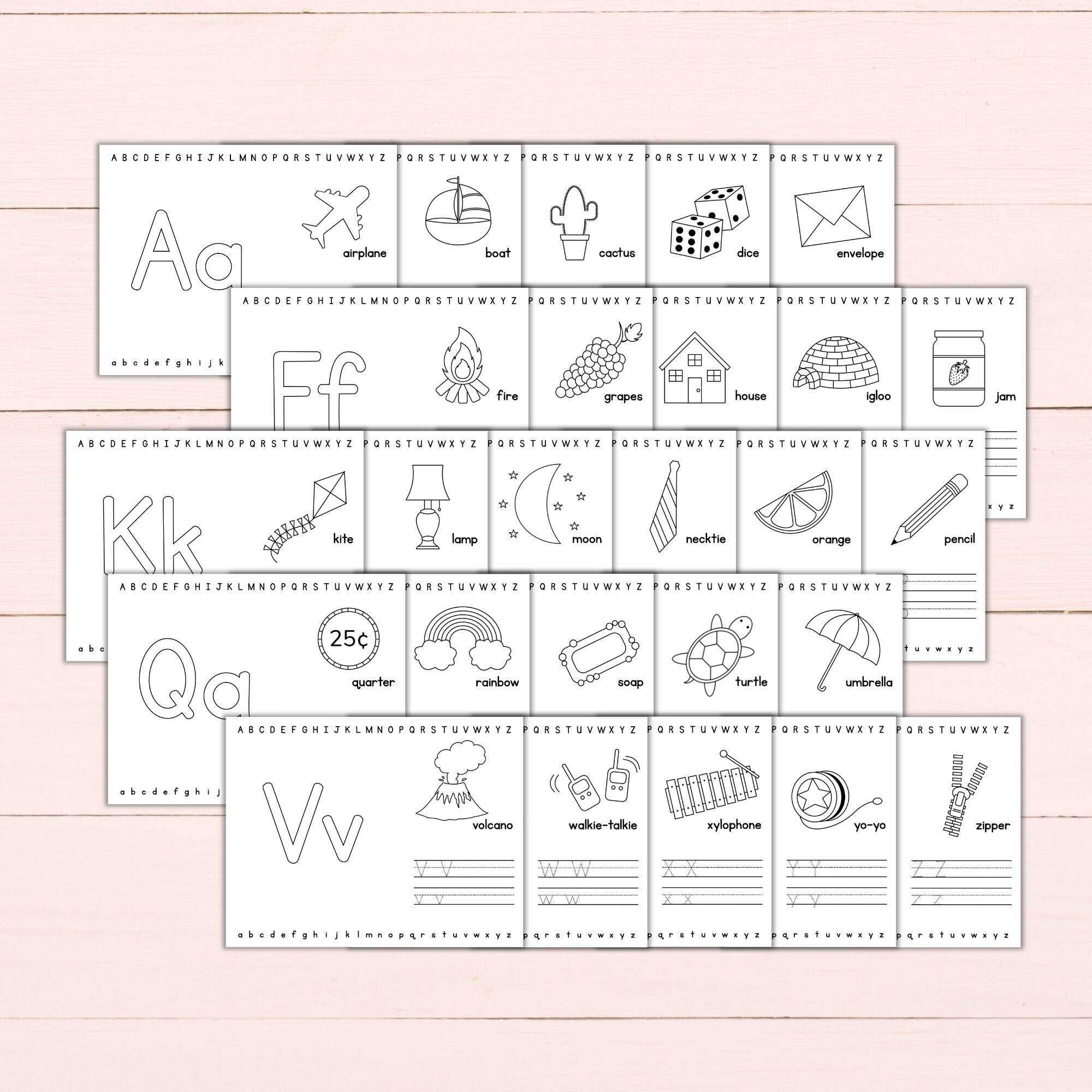 Printable Alphabet Play Dough Mats - Playdoh Mats for Toddlers ...