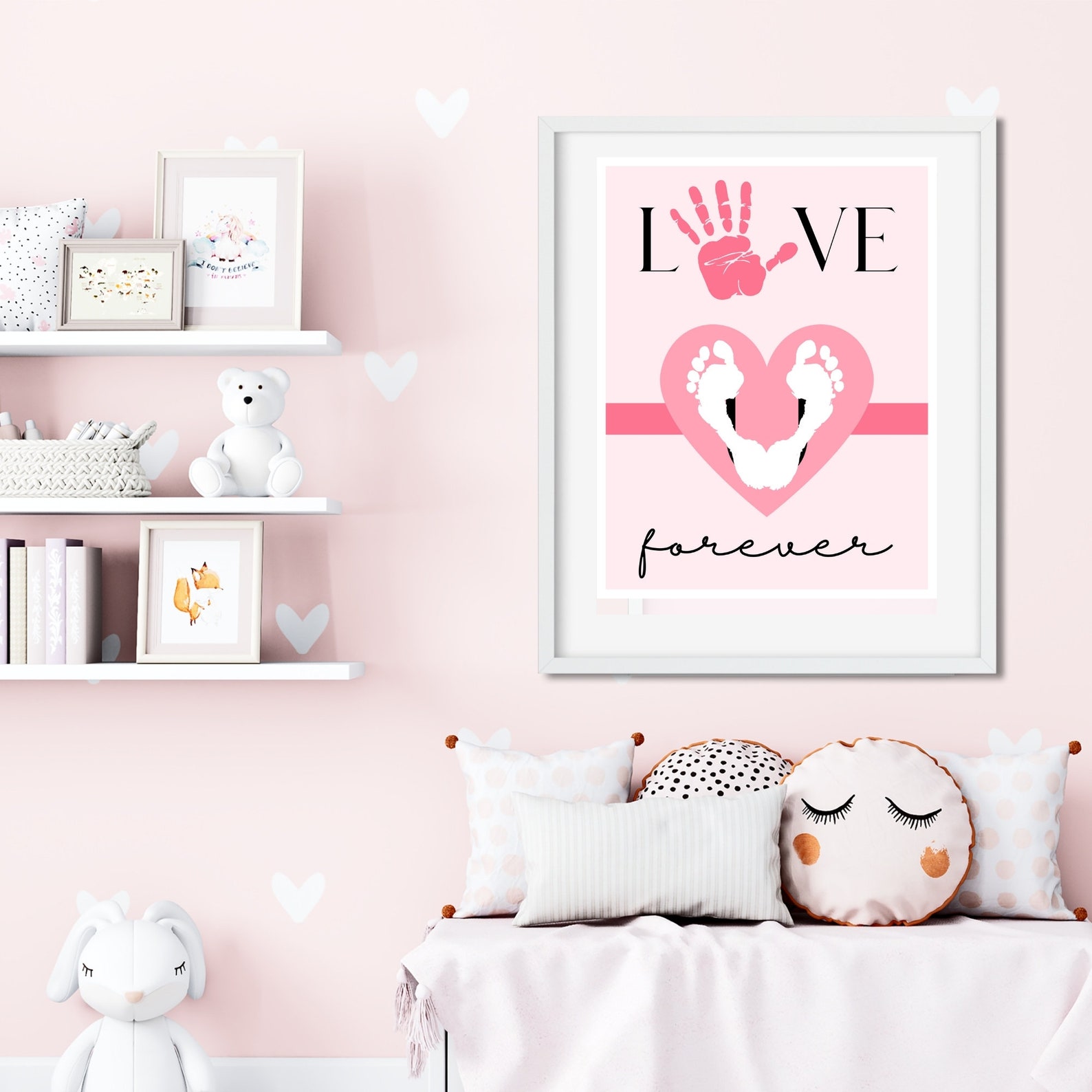 Printable Baby Handprint Footprint Craft Template Bundle DIY Baby ...