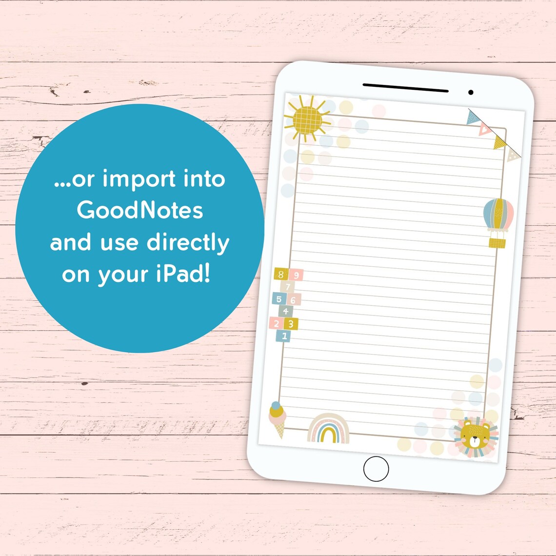 Cute Printable Baby Stationery - Digital Note Paper - Instant Download ...