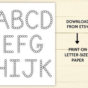 Q-tip Alphabet Tracing Sheets Uppercase Letters Lowercase - Etsy