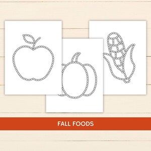 Fall Q-tip Tracing Sheets - Printable Preschool Worksheets for Fine ...