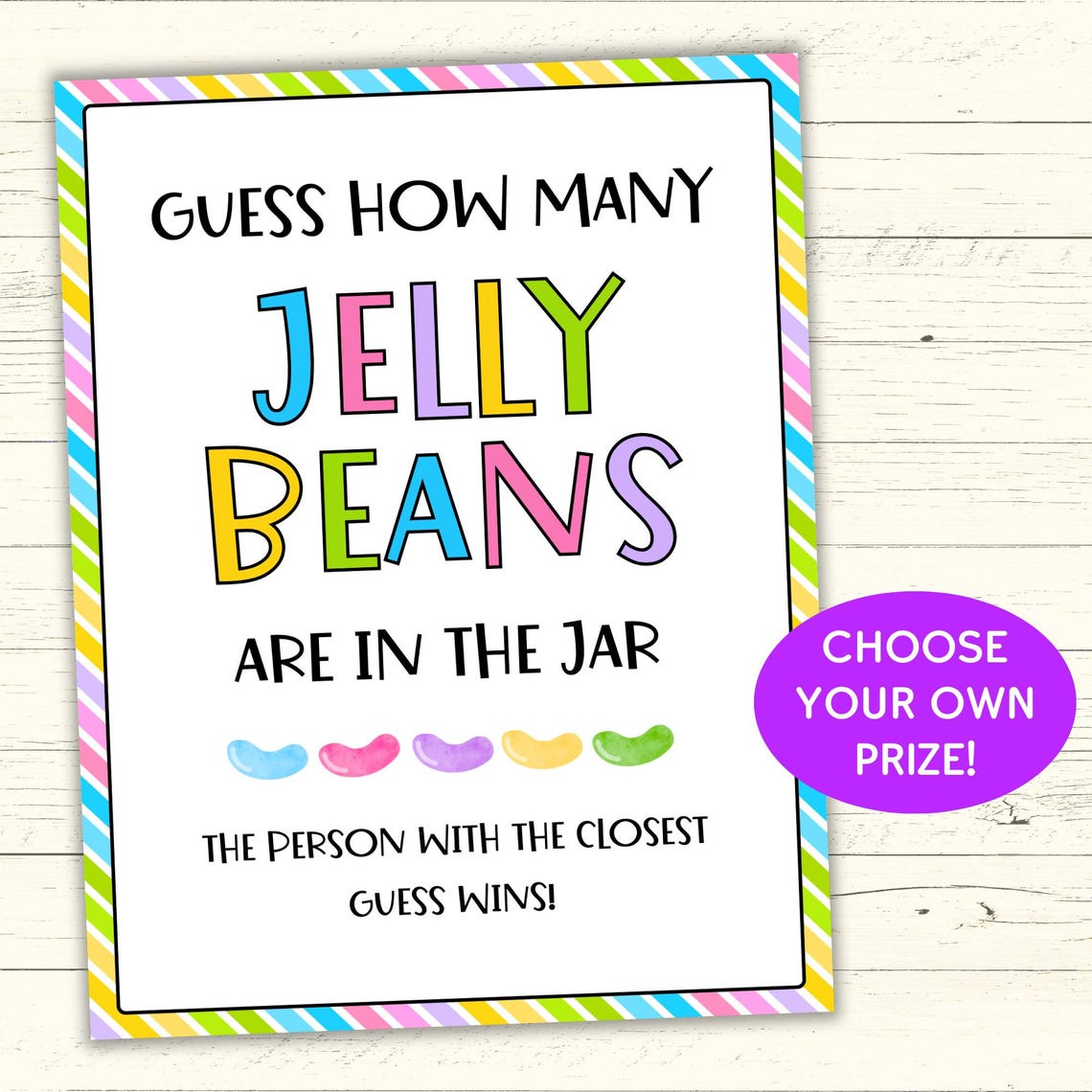 Jelly Bean Guessing Game - Easter Guessing Jar Game - Easter Classroom ...