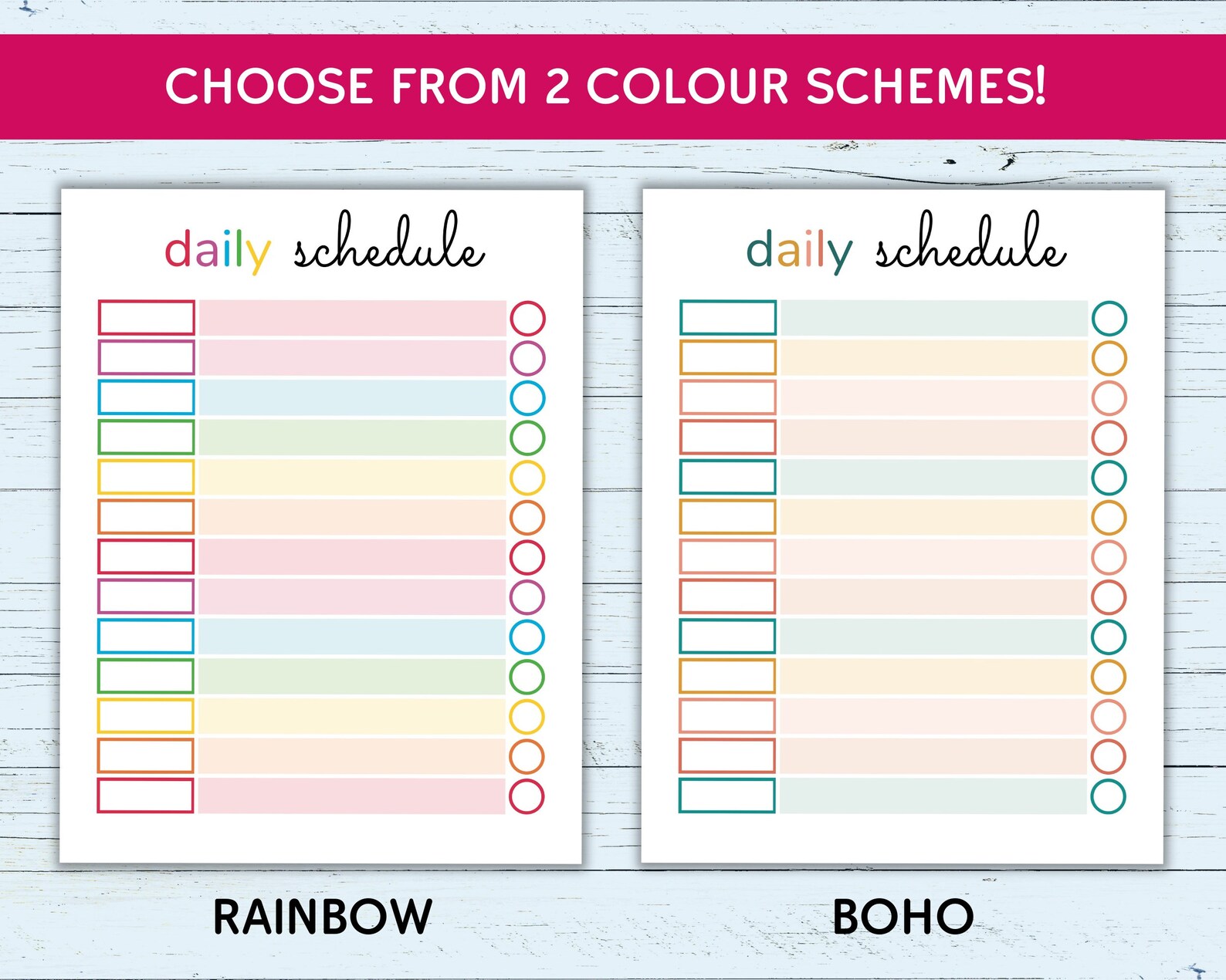 Editable Daily Schedule Template for Kids Printable - Etsy