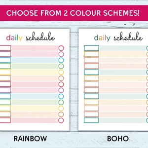 Editable Daily Schedule Template for Kids Printable - Etsy