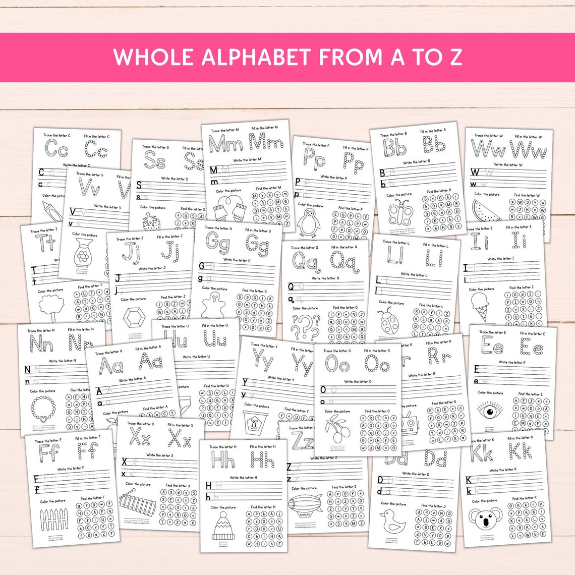 Alphabet Review Printable - Alphabet Revision Sheets - Letters ...