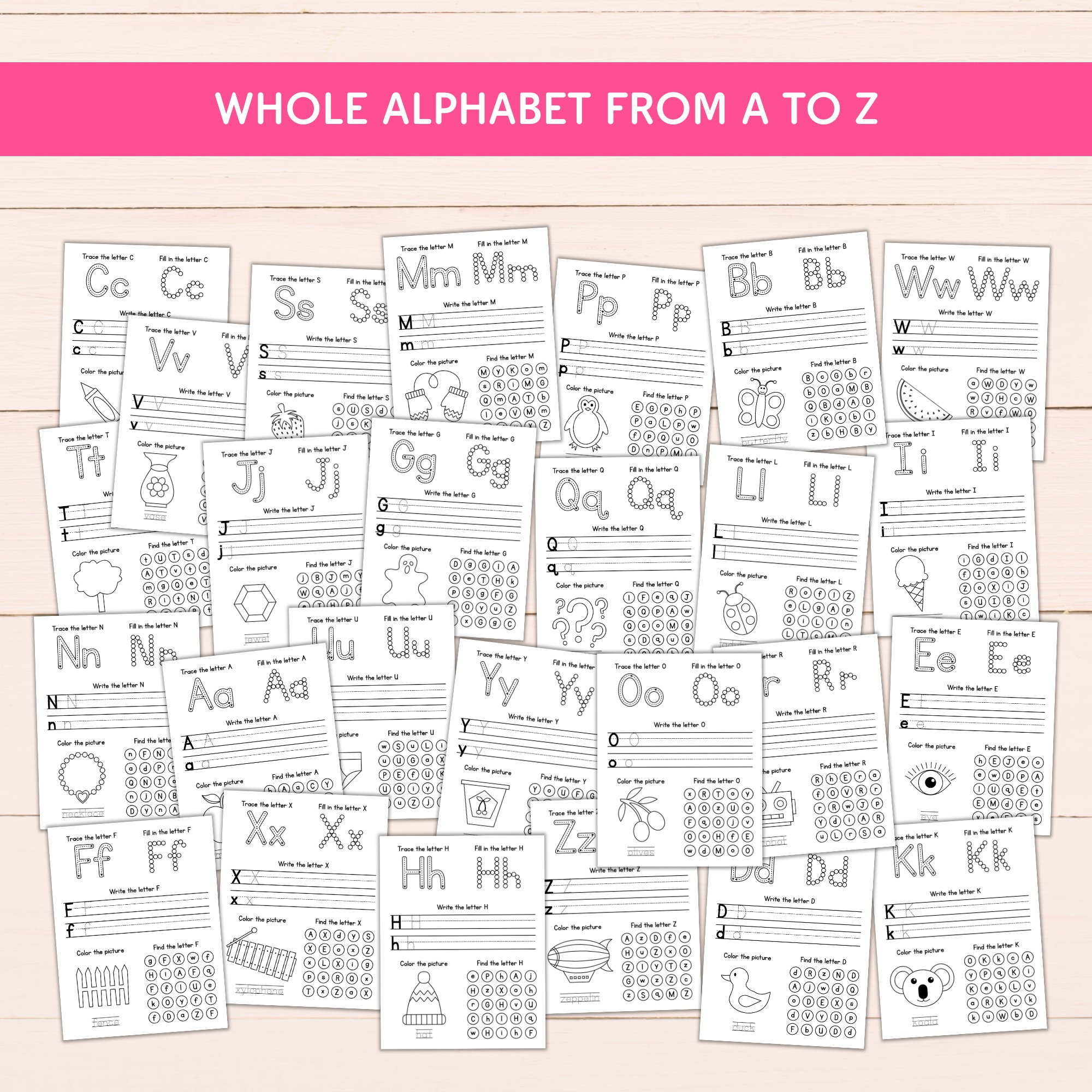 Alphabet Review Printable - Alphabet Revision Sheets - Letters ...