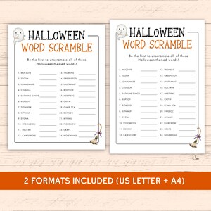Halloween Word Scramble - Printable Halloween Activity - Halloween ...