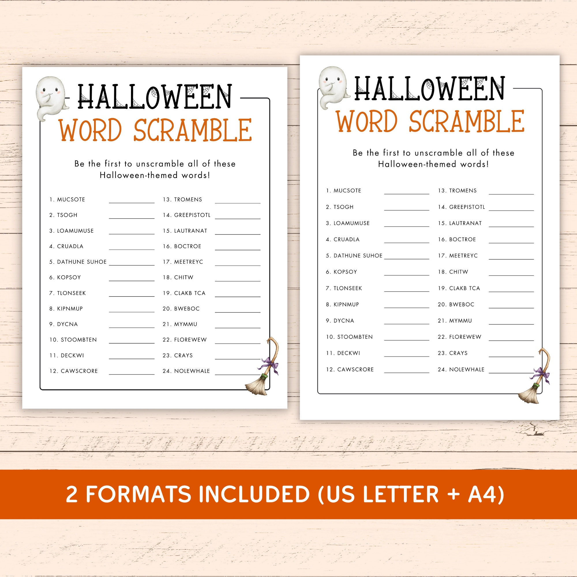 Halloween Word Scramble - Printable Halloween Activity - Halloween ...