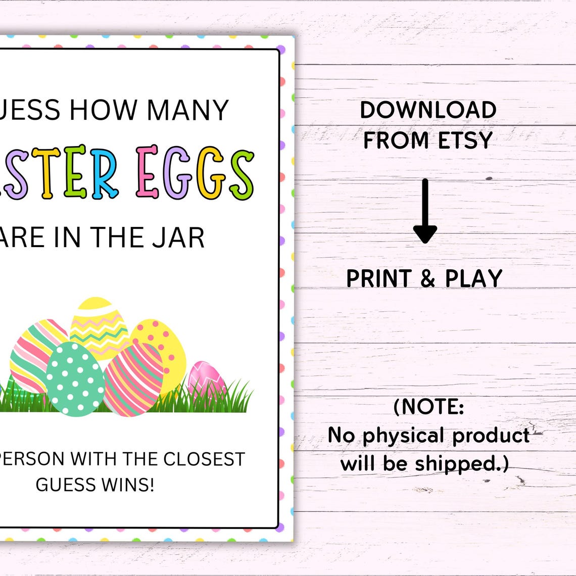 Easter Egg Guessing Game - Easter Guessing Jar Game - Easter Classroom ...