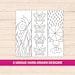 Printable Spring Coloring Bookmarks - Set of 6 - PDF Instant Digital ...