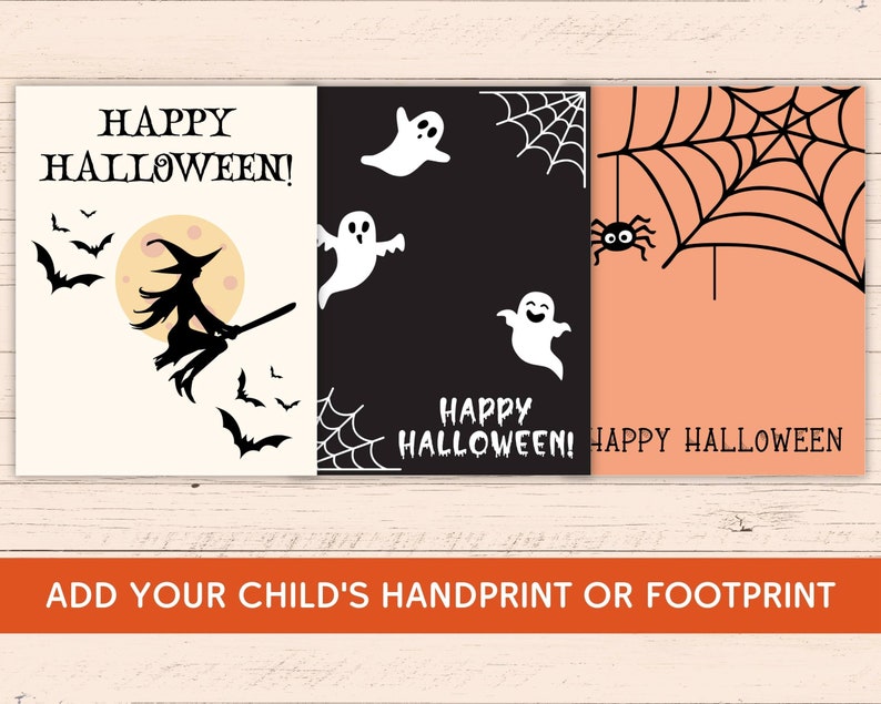 Halloween Handprint & Footprint Craft Bundle Handprint Art - Etsy