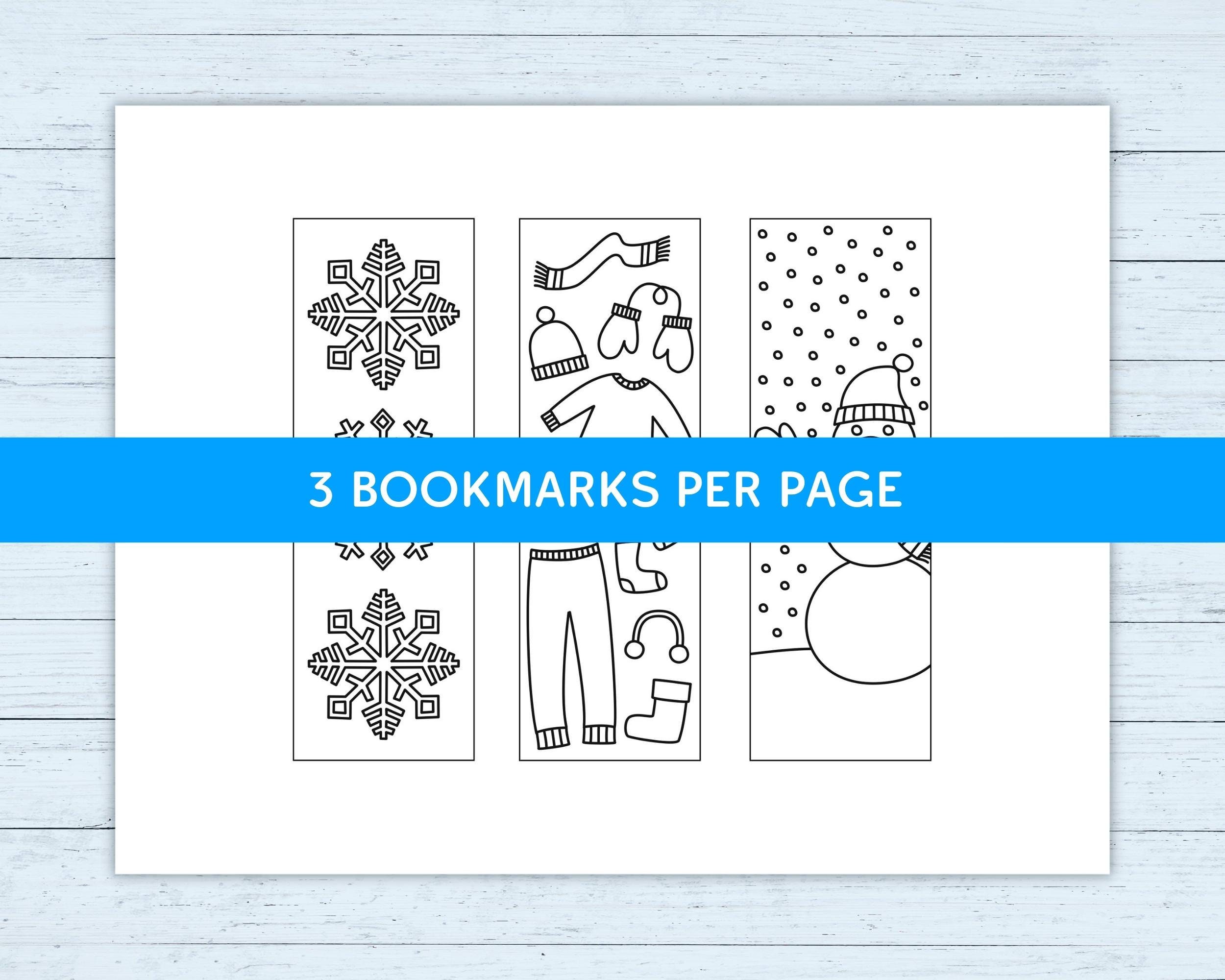 Printable Winter Coloring Bookmarks Set of 6 PDF Instant - Etsy Canada
