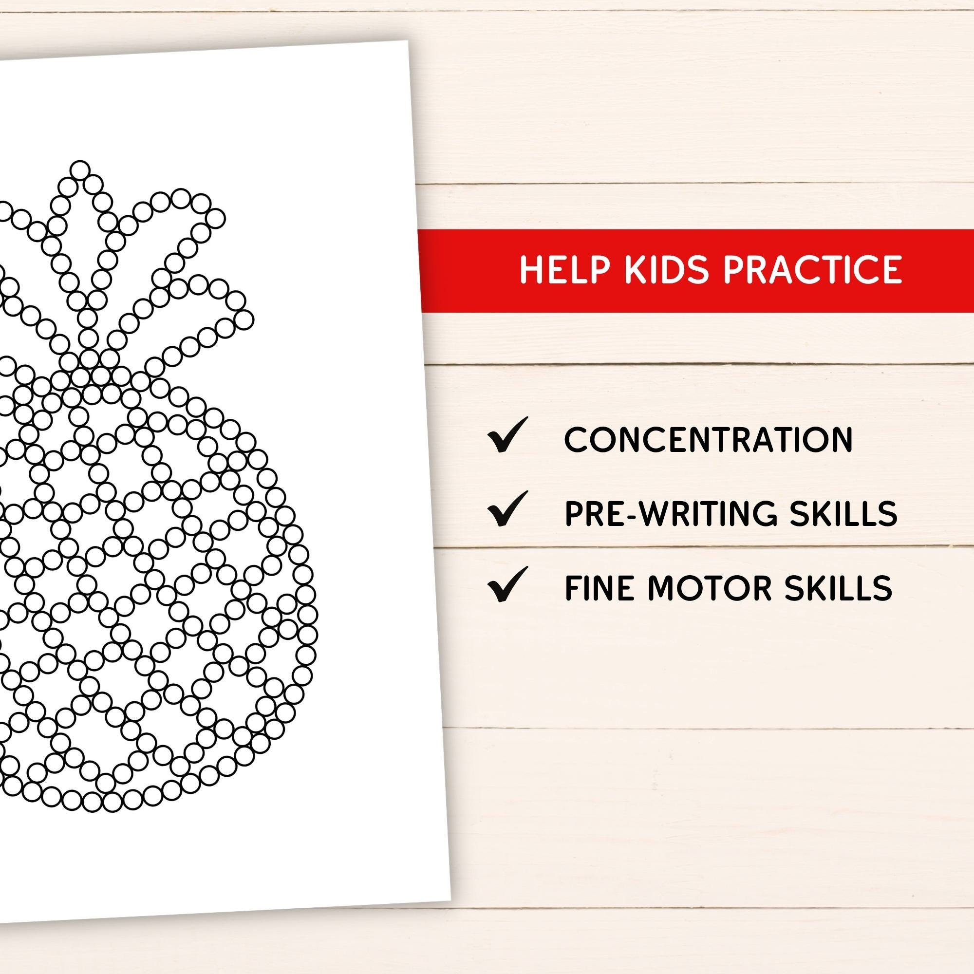 Summer Q-tip Tracing Sheets - Printable Preschool Worksheets for Fine ...