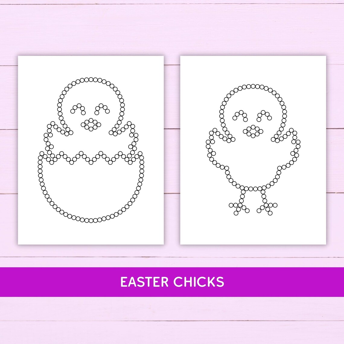 Easter Q-tip Tracing Sheets Printable Preschool Worksheets for Fine ...