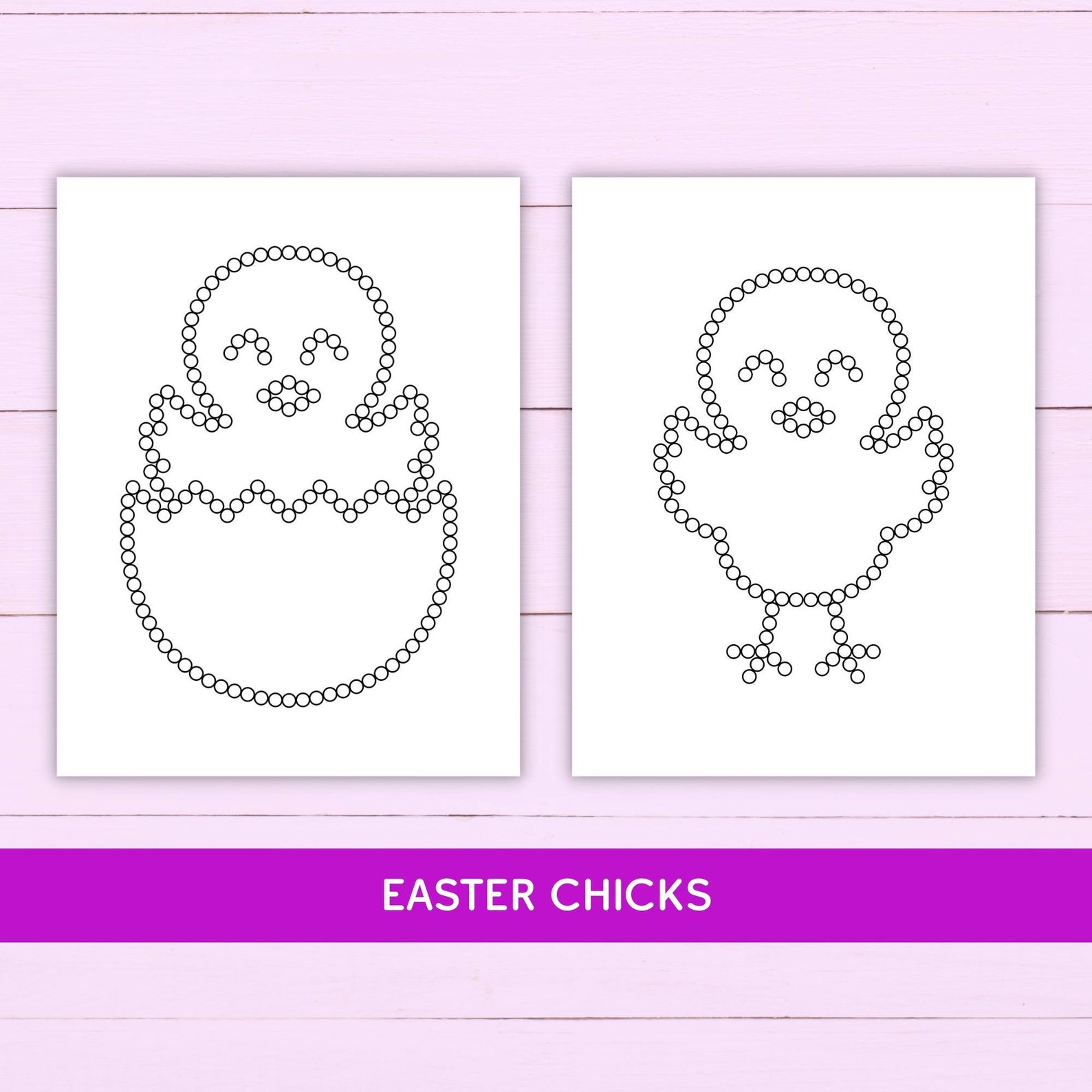 Easter Q-tip Tracing Sheets Printable Preschool Worksheets for Fine ...