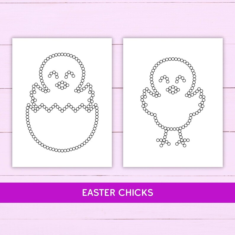 Easter Q-tip Tracing Sheets Printable Preschool Worksheets for Fine ...
