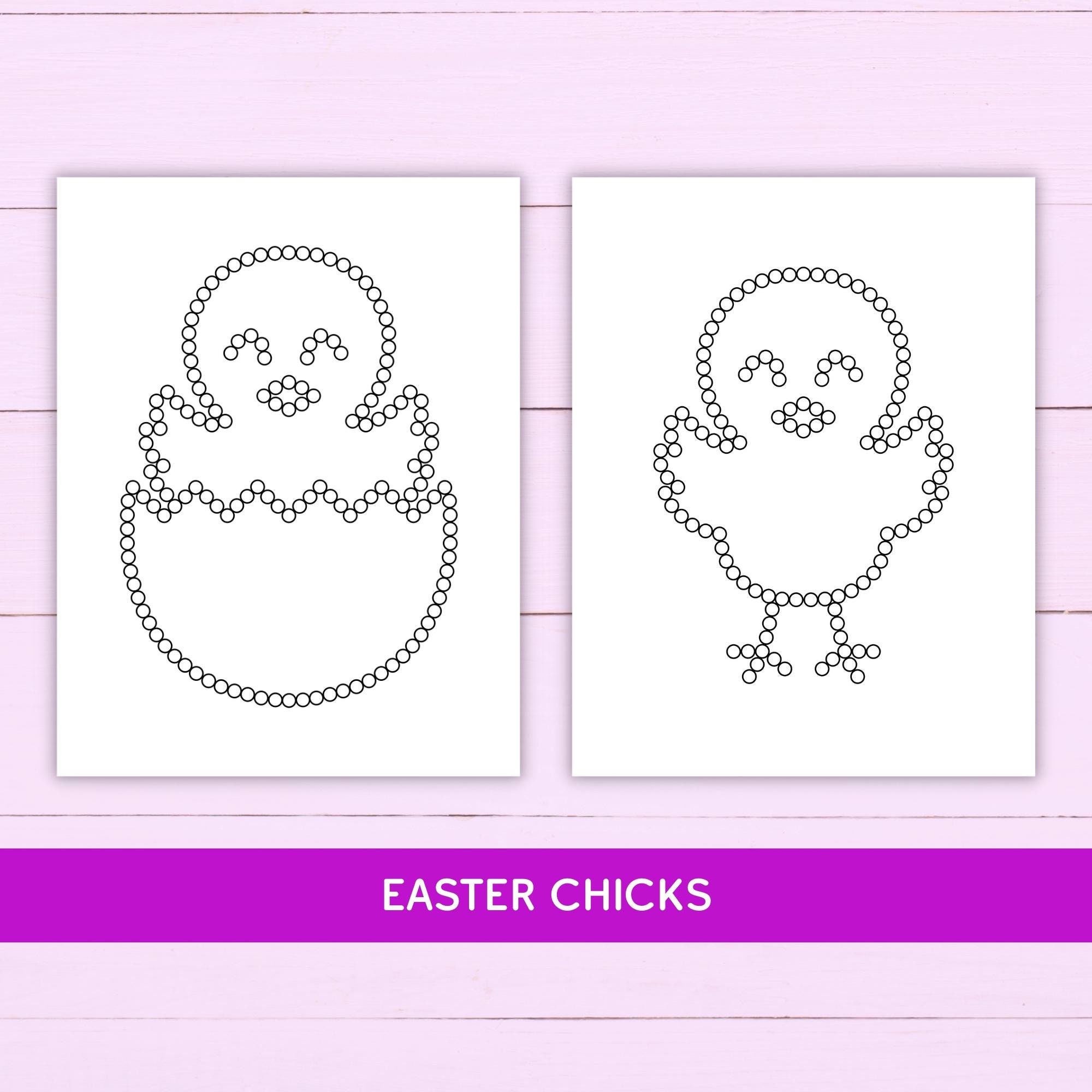 Easter Q-tip Tracing Sheets Printable Preschool Worksheets for Fine ...