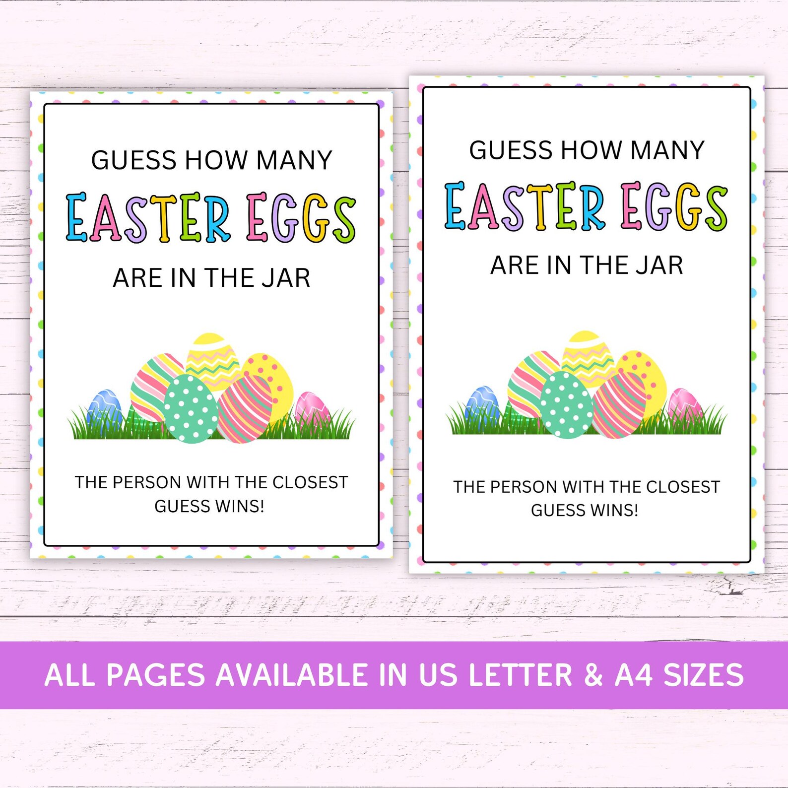 Easter Egg Guessing Game - Easter Guessing Jar Game - Easter Classroom ...