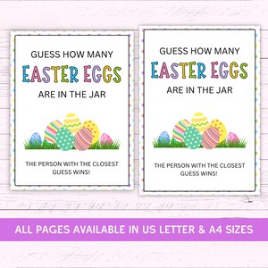 Easter Egg Guessing Game - Easter Guessing Jar Game - Easter Classroom ...