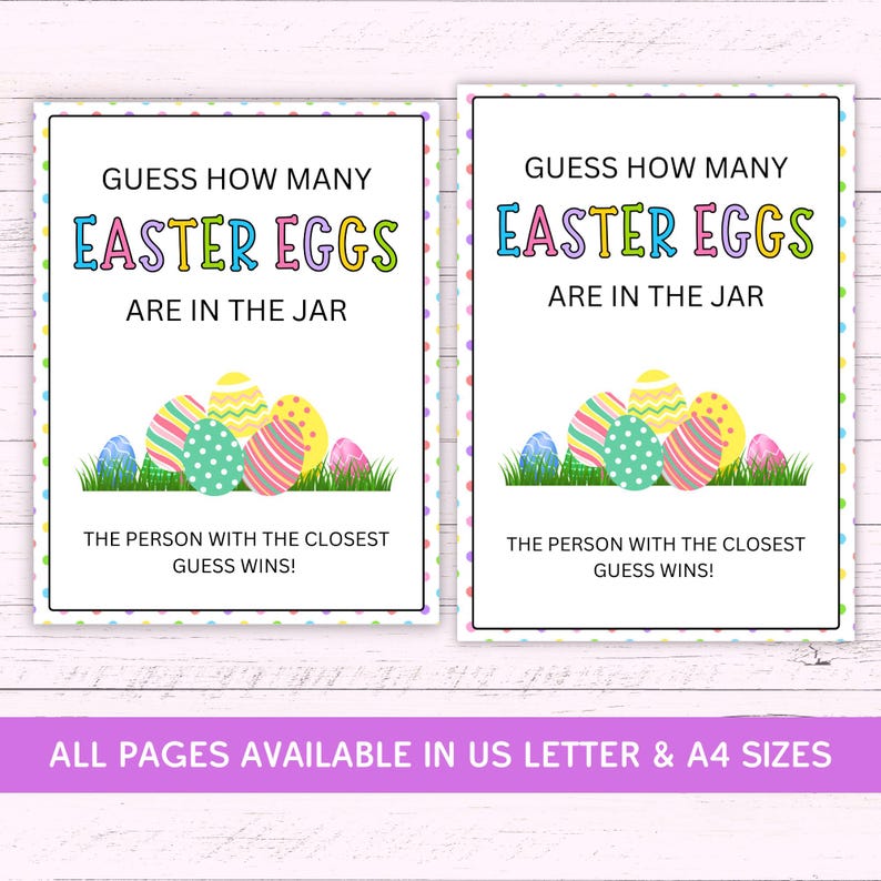 Easter Egg Guessing Game - Easter Guessing Jar Game - Easter Classroom ...