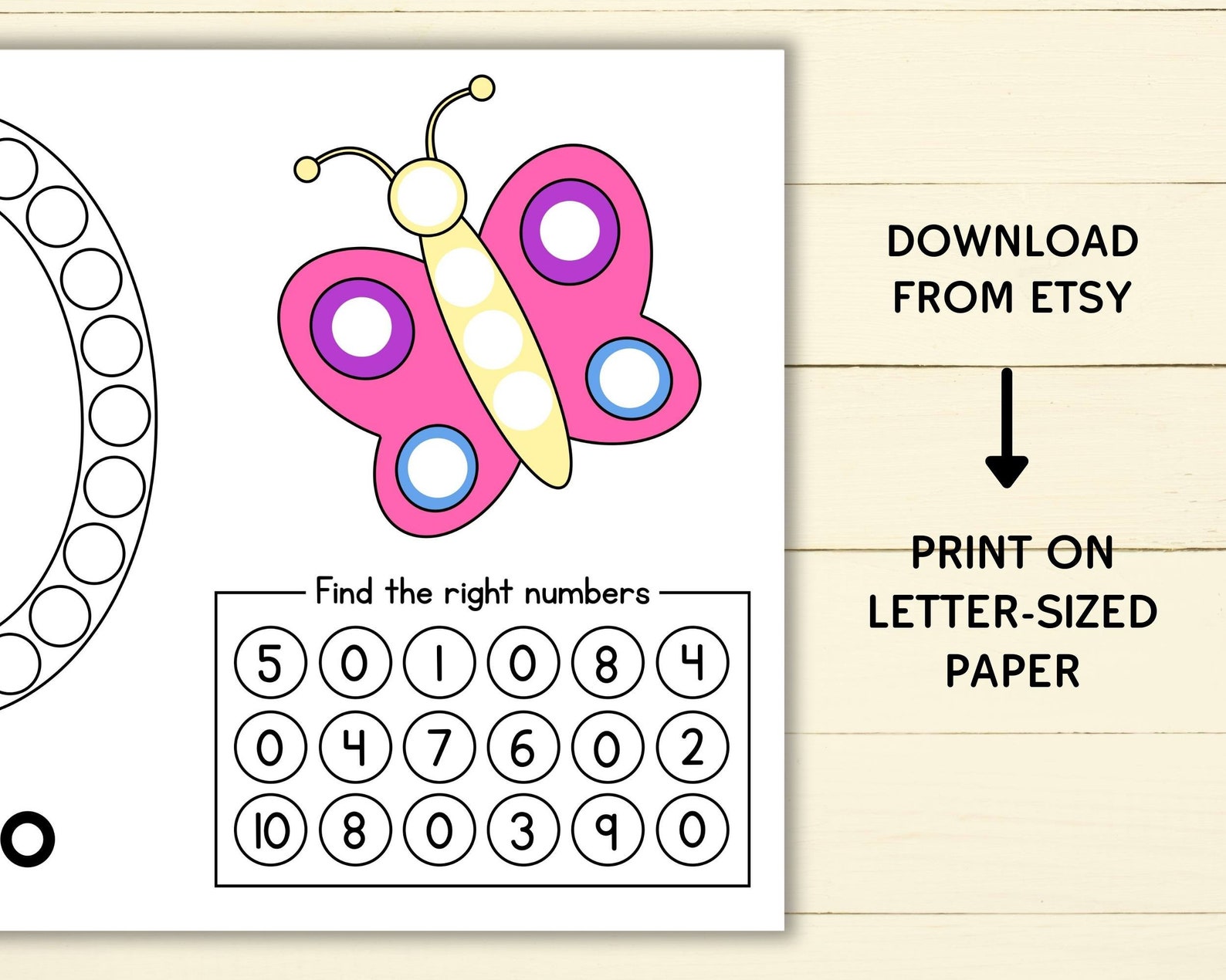 Printable Do a Dot Counting Activity Spring Number Activity - Etsy Canada