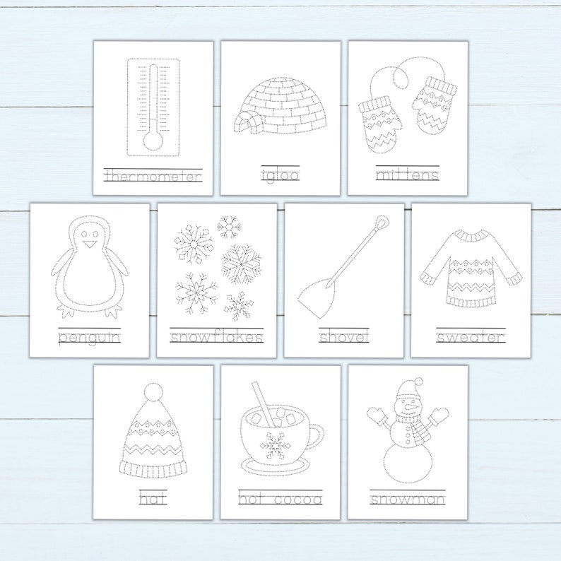 Printable Winter Tracing Sheets - Tracing Worksheets for Preschool ...