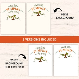 Printable "cutest Pumpkin in the Patch" Handprint + Footprint Art ...