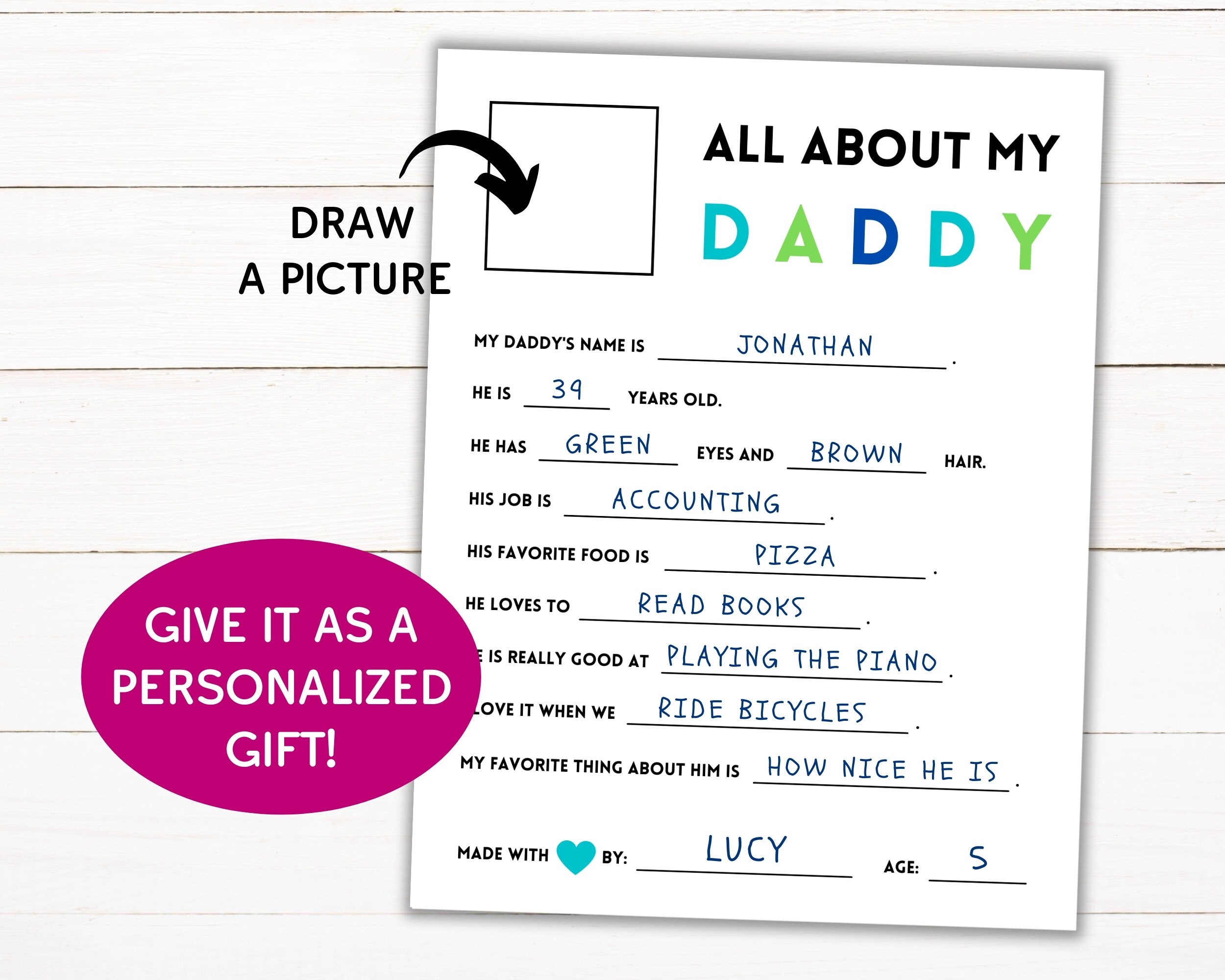 Printable all About My Family Questionnaires Instant Download ...