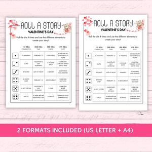 Valentine's Day Roll a Story - Creative Writing Prompt Activity ...